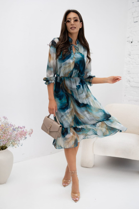 Sukienka Vivi w abstrakcyjny wzór > Fabian's Style - Sklep internetowy